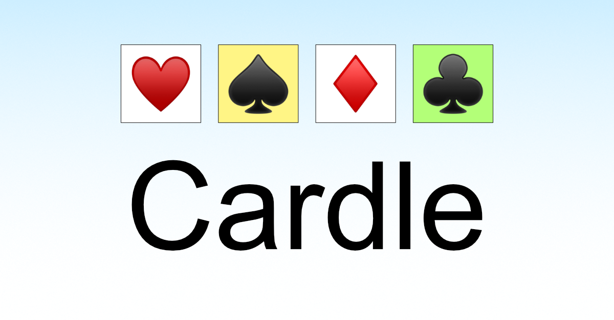 ♥️♠️ Cardle ♣️♦️